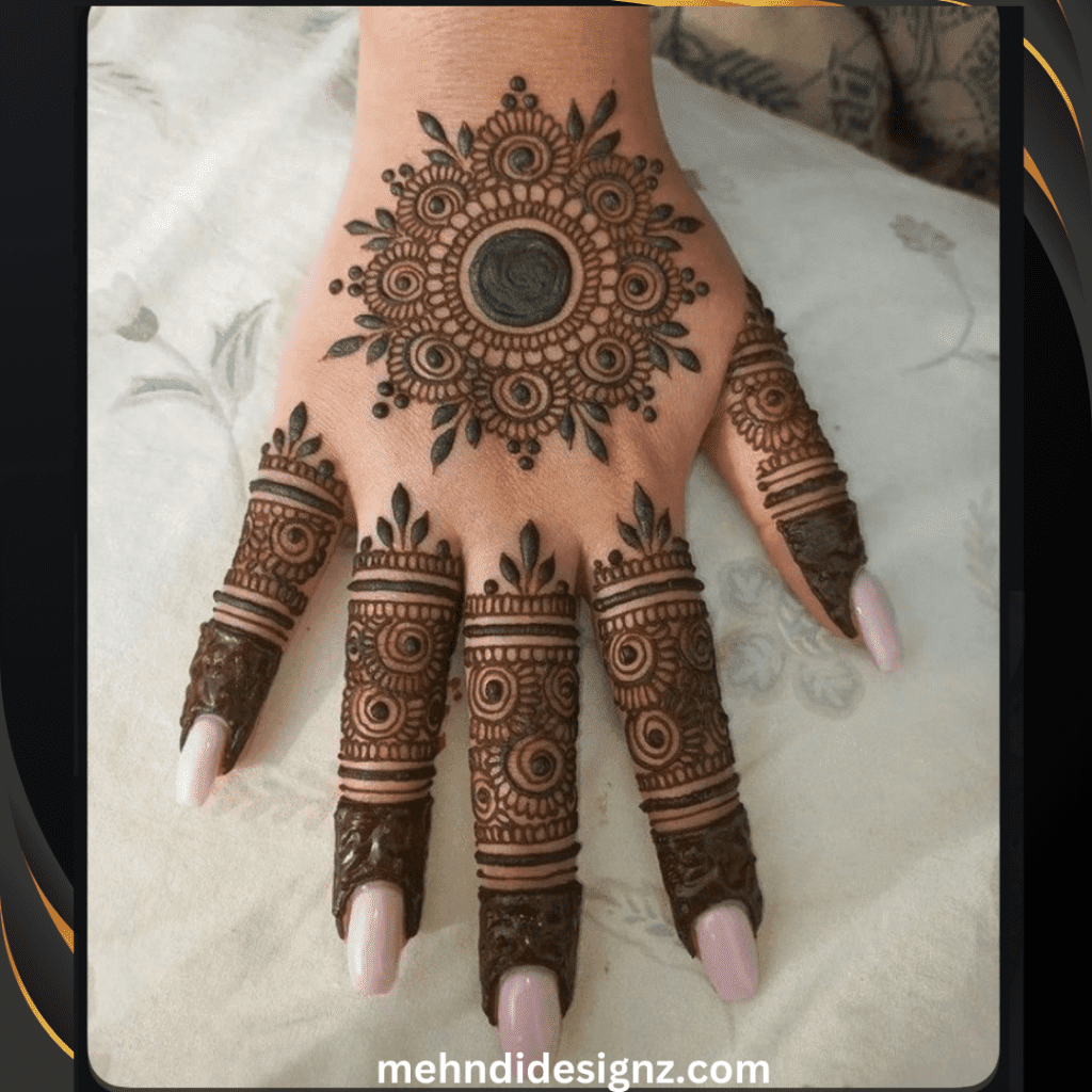 Royal Front Hand Mehndi Design for a Majestic Look - Mehndi Designz