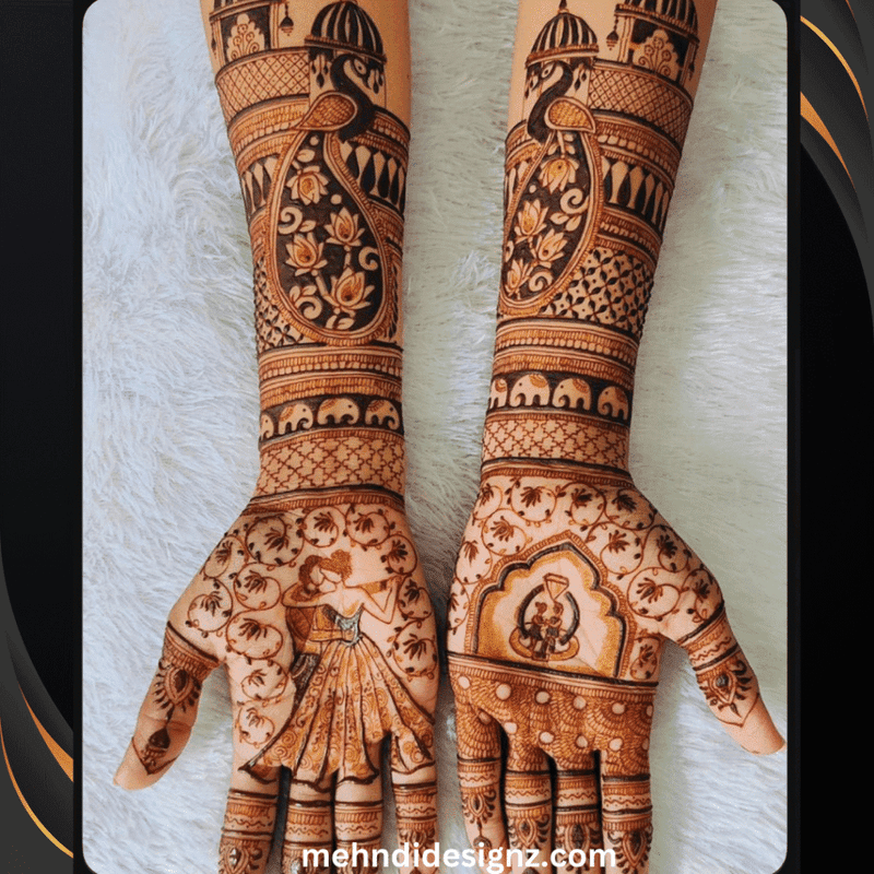 Engagement Mehndi Design of Tradition and Style - Mehndi Designz