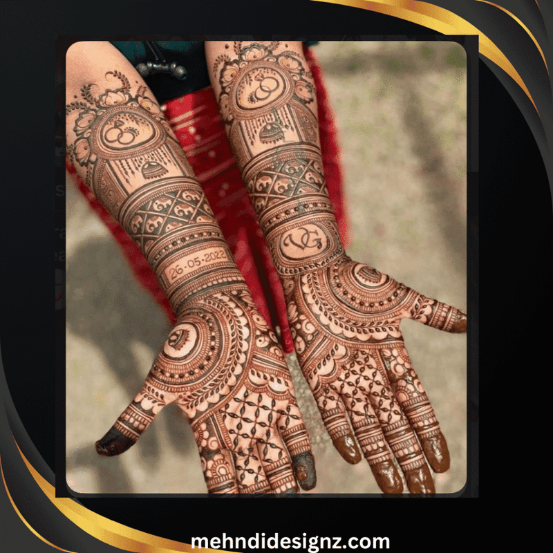 Engagement Mehndi Design of Tradition and Style - Mehndi Designz