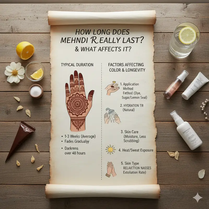 How Long Mehndi Really Lasts and What Affects the Color - Mehndi Designz